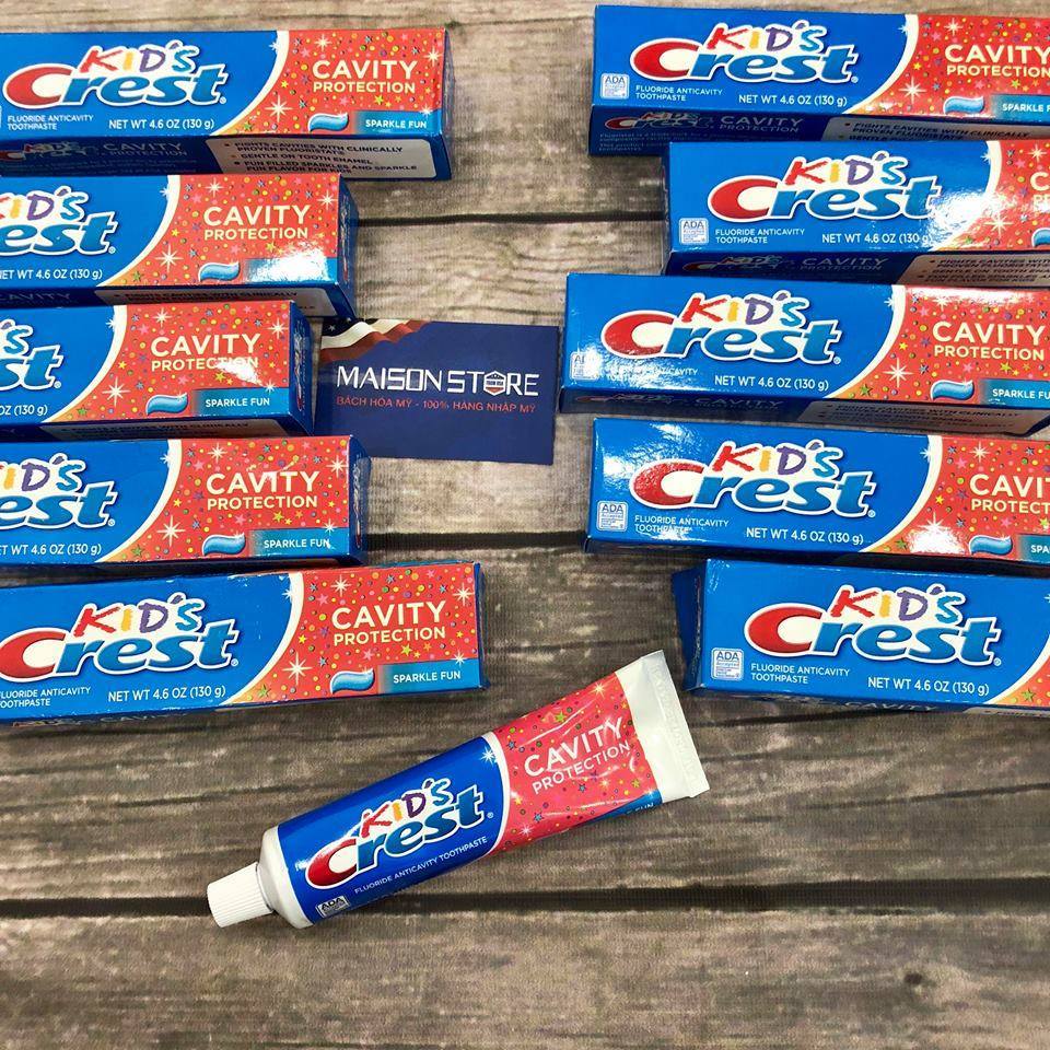 Kem đánh răng cho bé Crest Kids Toothpaste Sparkle Fun Flavor 130g ...